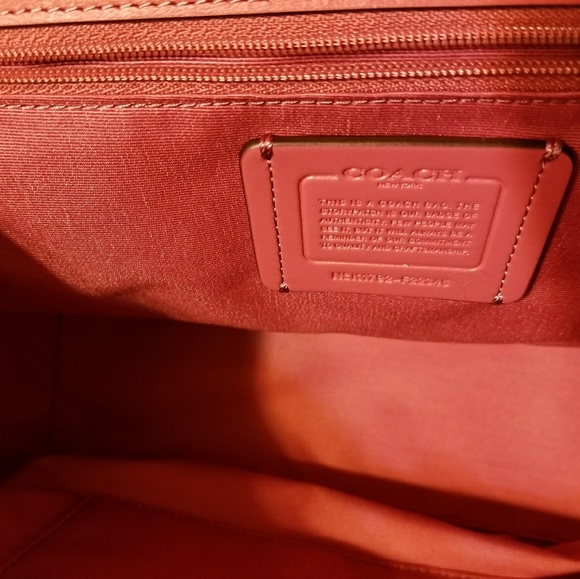 Coach | Bags | Coach Bag Leather Suede Rouge Color New | Poshmark